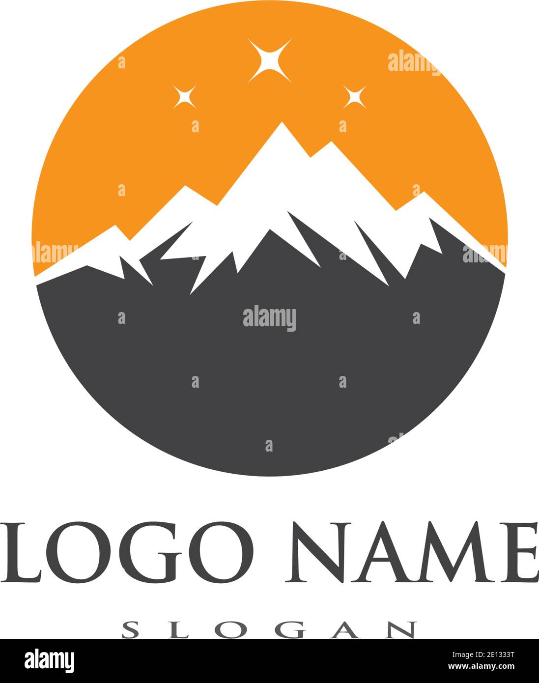 Mountains Logo Template Stock Vector Image & Art - Alamy