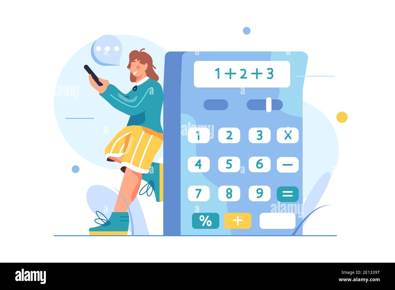 Calculator on financial data Stock Vector Images - Alamy