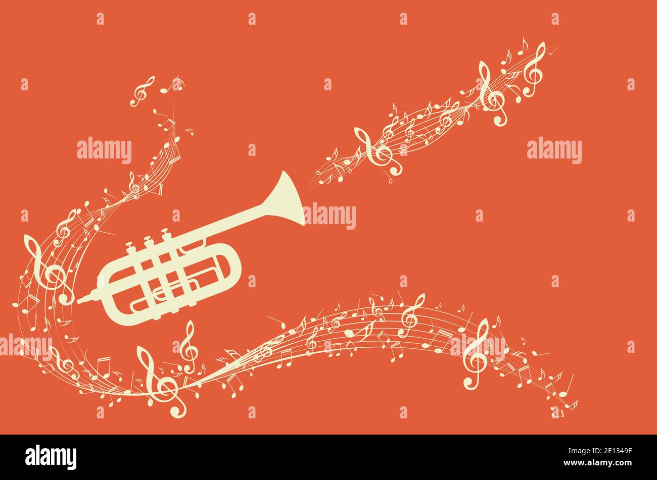 Abstract yellow trumpet design music themed illustration Stock Vector ...