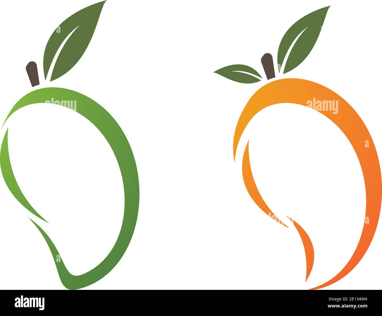 Mango in flat style. Mango vector logo. Mango icon Stock Vector Image ...