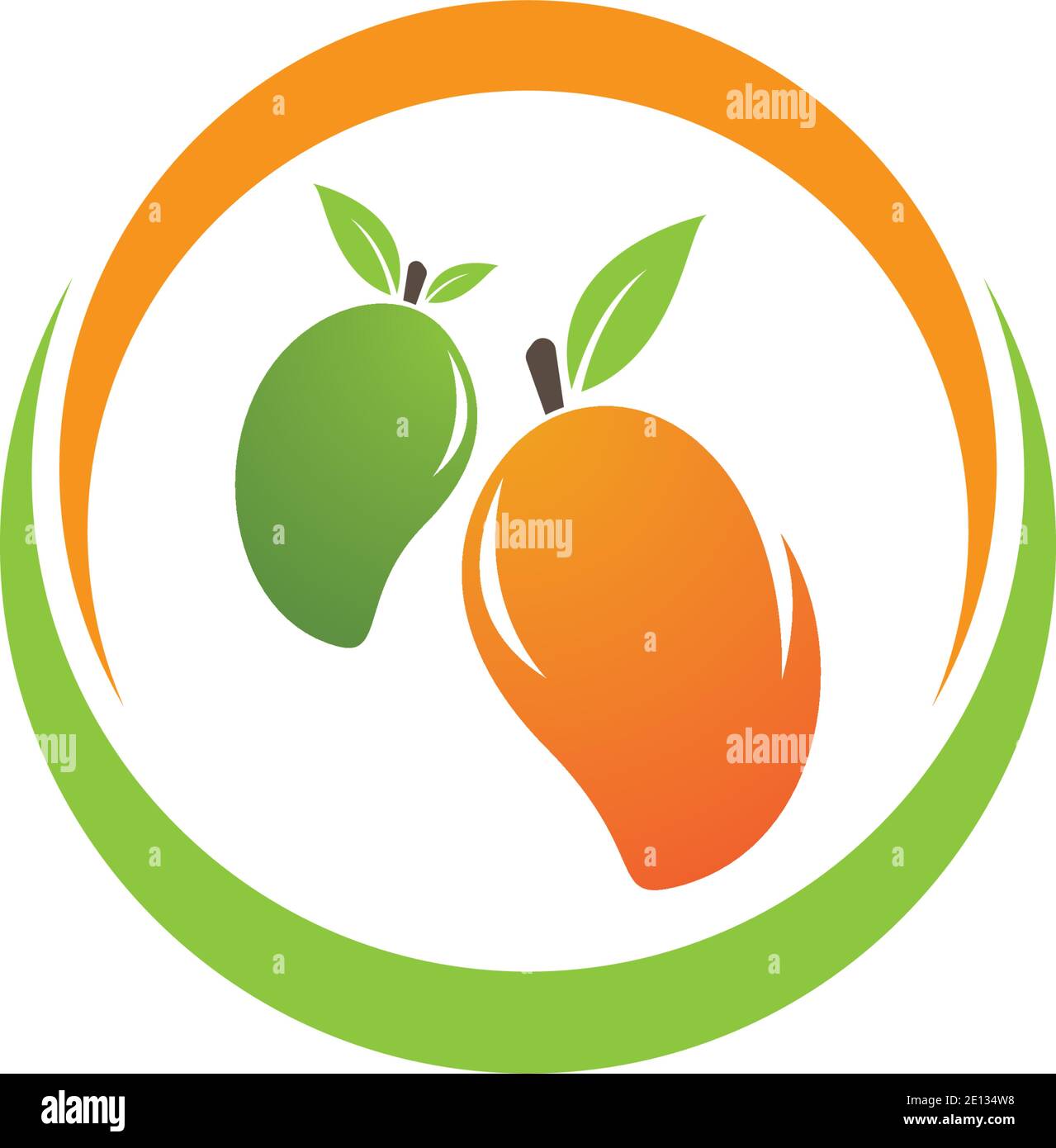 Mango in flat style. Mango vector logo. Mango icon Stock Vector Image ...