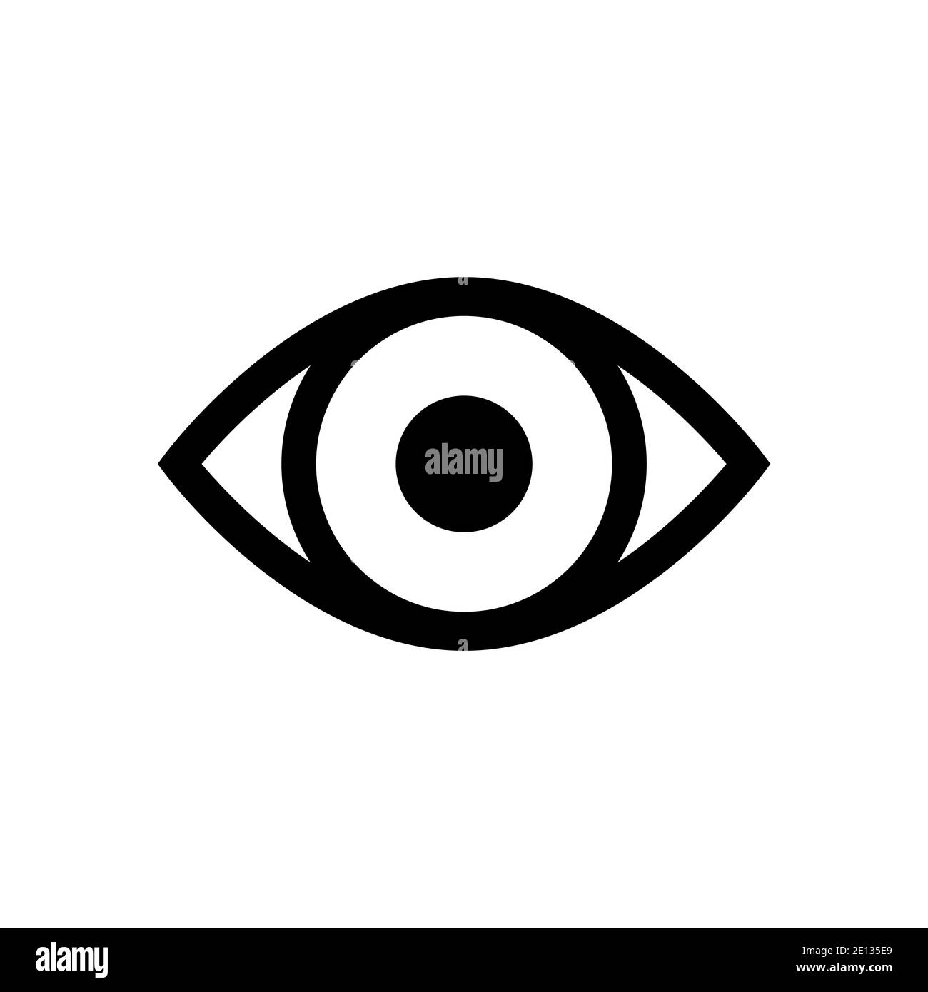 Linear eye icon. Bold line. Vector illustration Stock Vector Image ...