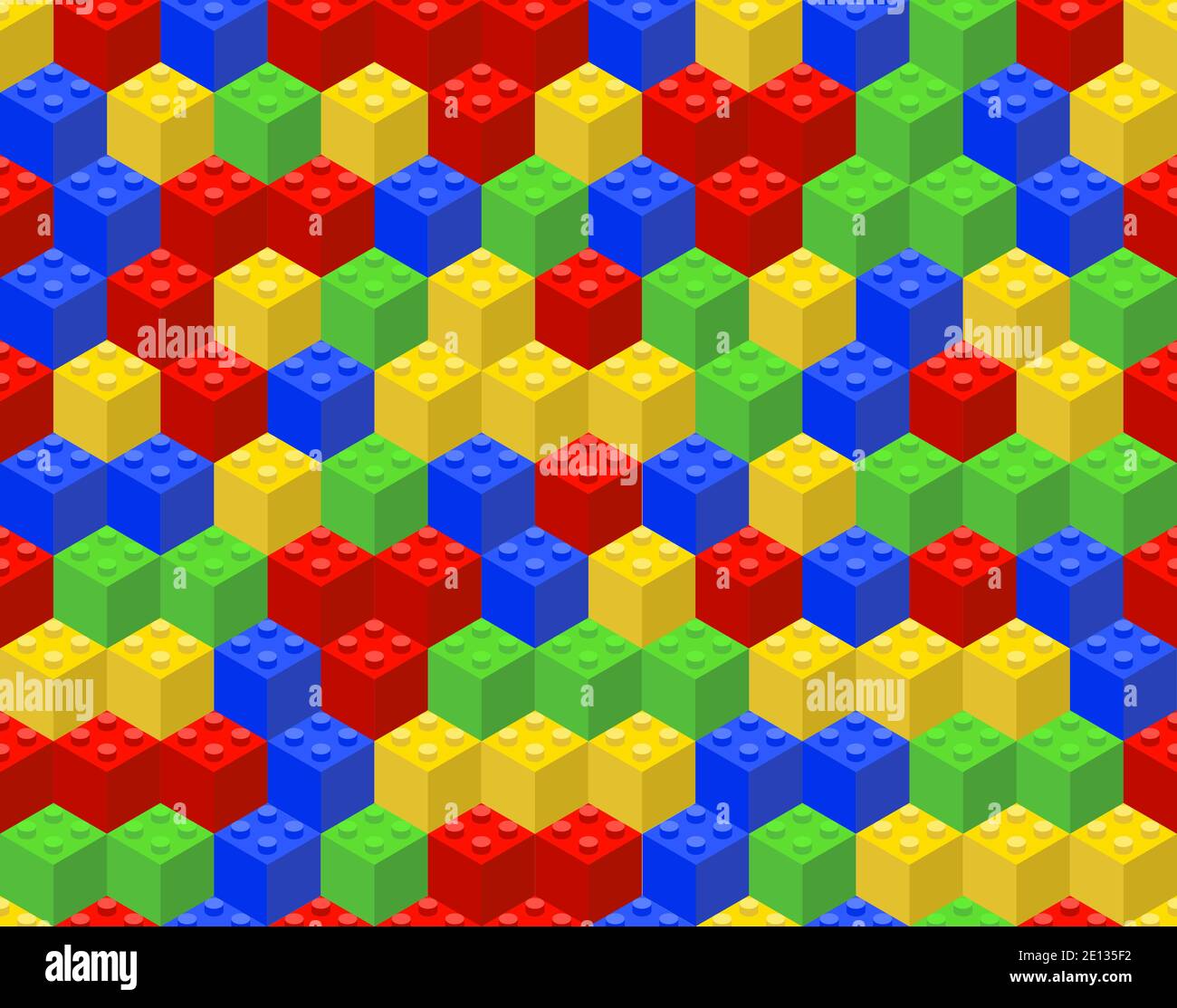 Seamless pattern from plastic cubes. Rainbow colors. Vector ...