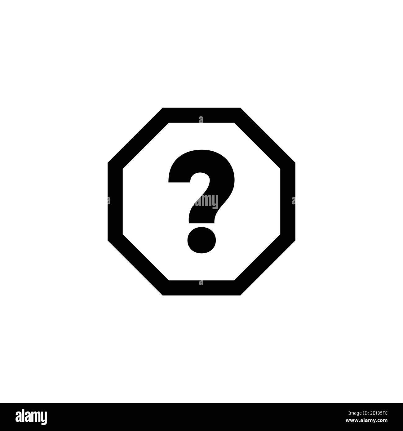 Outline icon question isolated on white background. Vector illustration ...