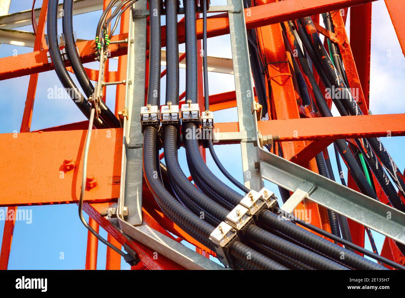 Communications tower for tv, internet and mobile phone signals ...