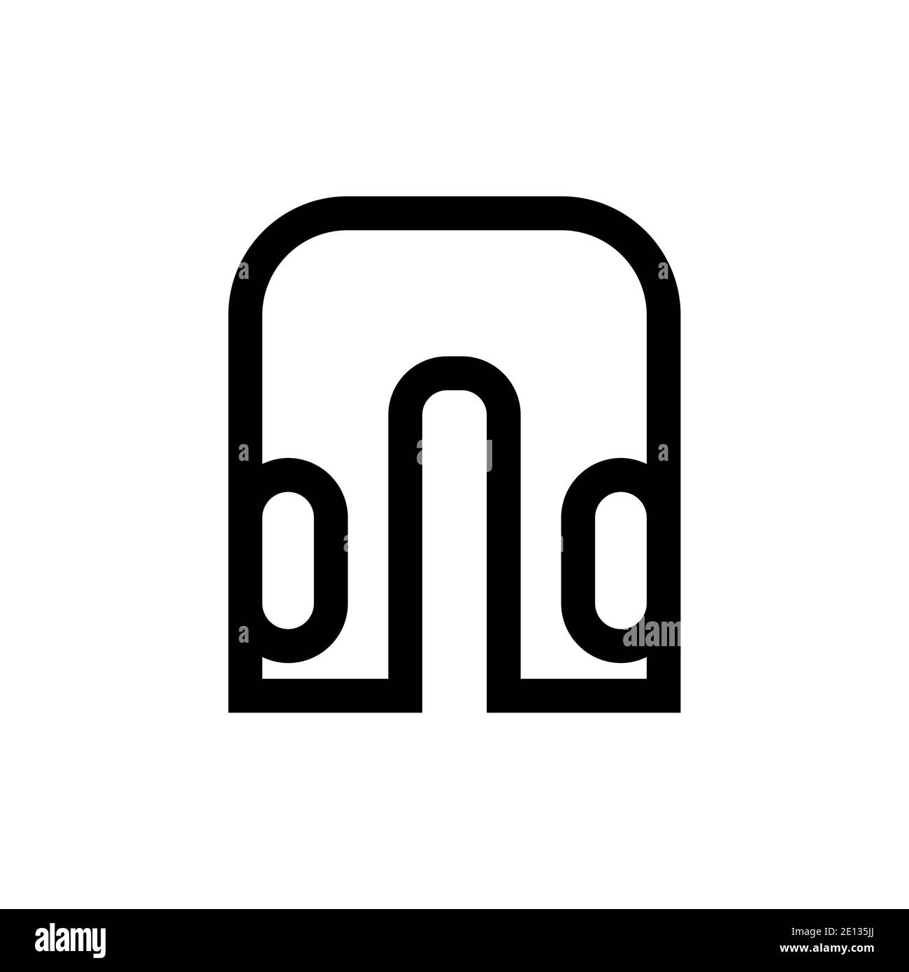 Outline icon teleport isolated on white background. Vector illustration ...