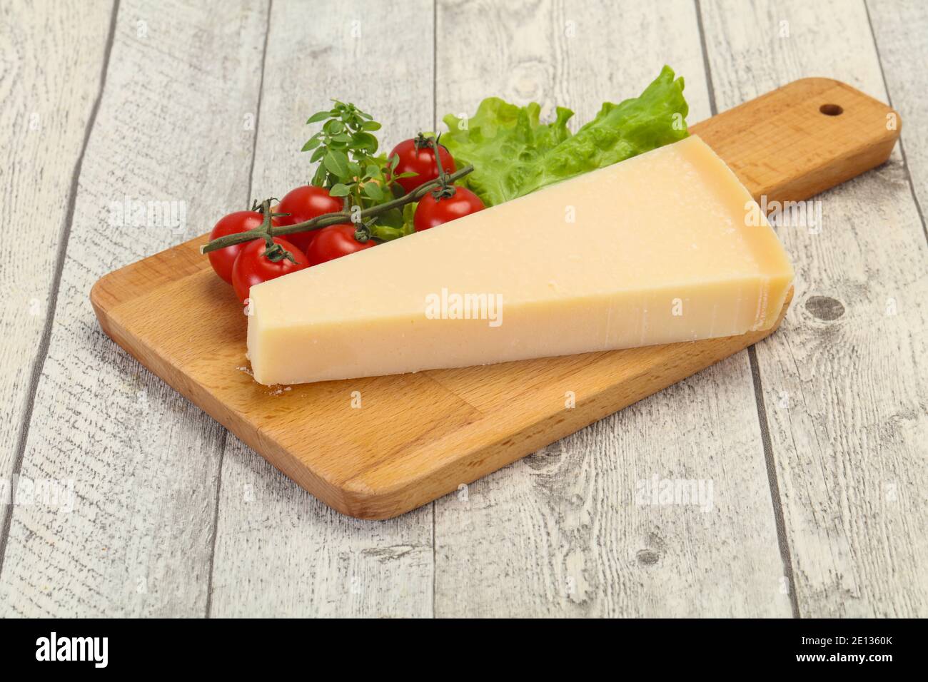 Italian traditional parmesan cheese triangle served salad Stock Photo ...