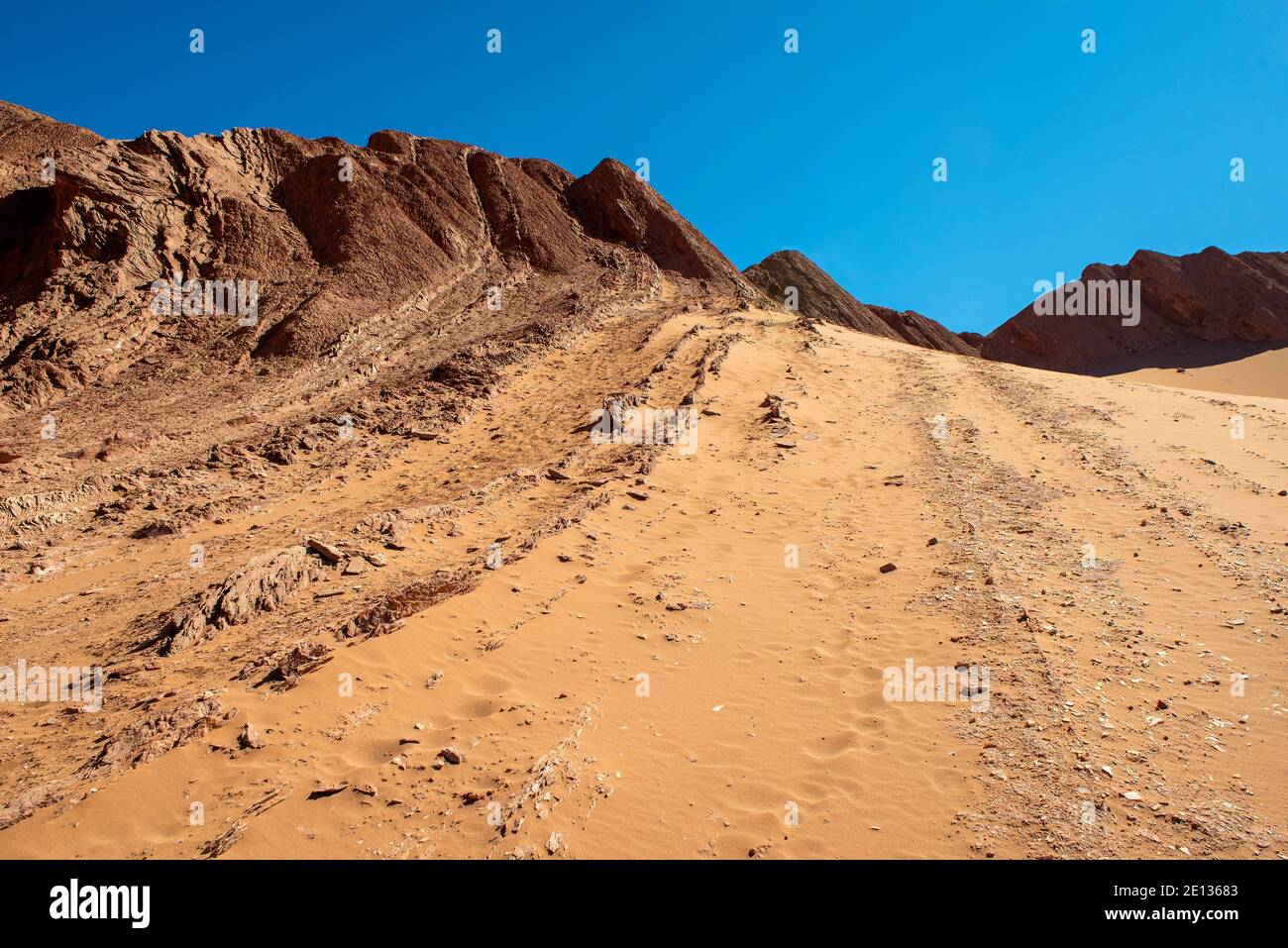 Sand dunes in the puna desert of Argentina, Andes mountains Stock Photo ...