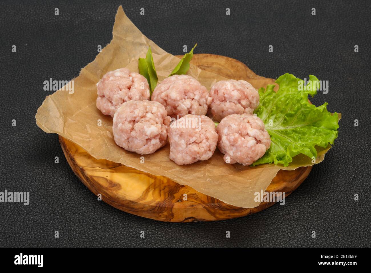 Homemade raw pork minced meatball ready for cooking Stock Photo - Alamy