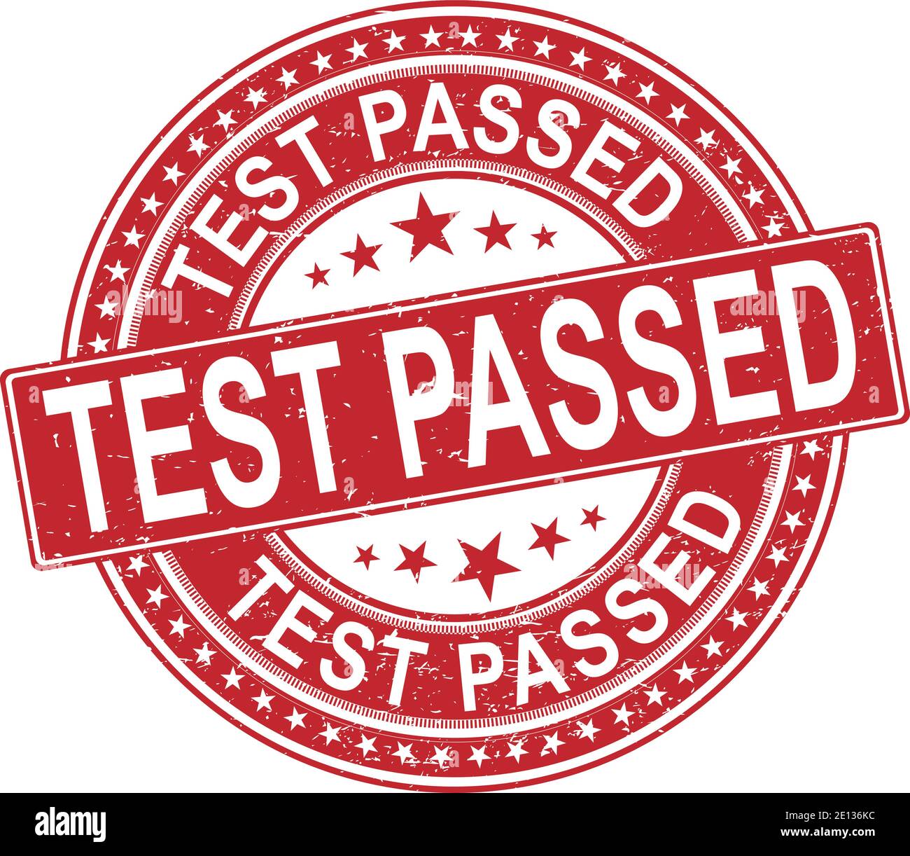 Grunge rubber stamp with the text test Passed written inside the stamp ...