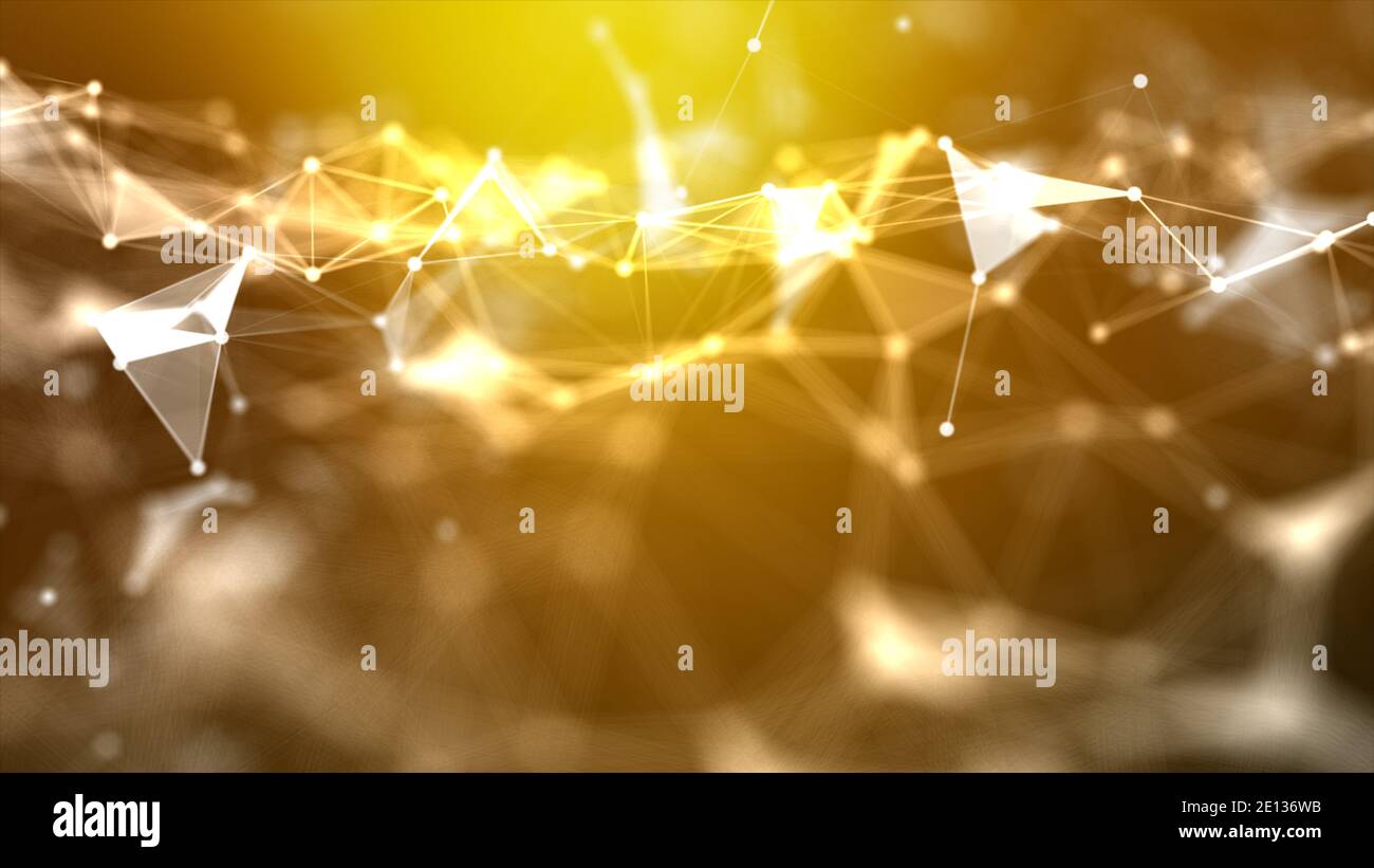 Abstract background Dot and connect line for cyber technology ...