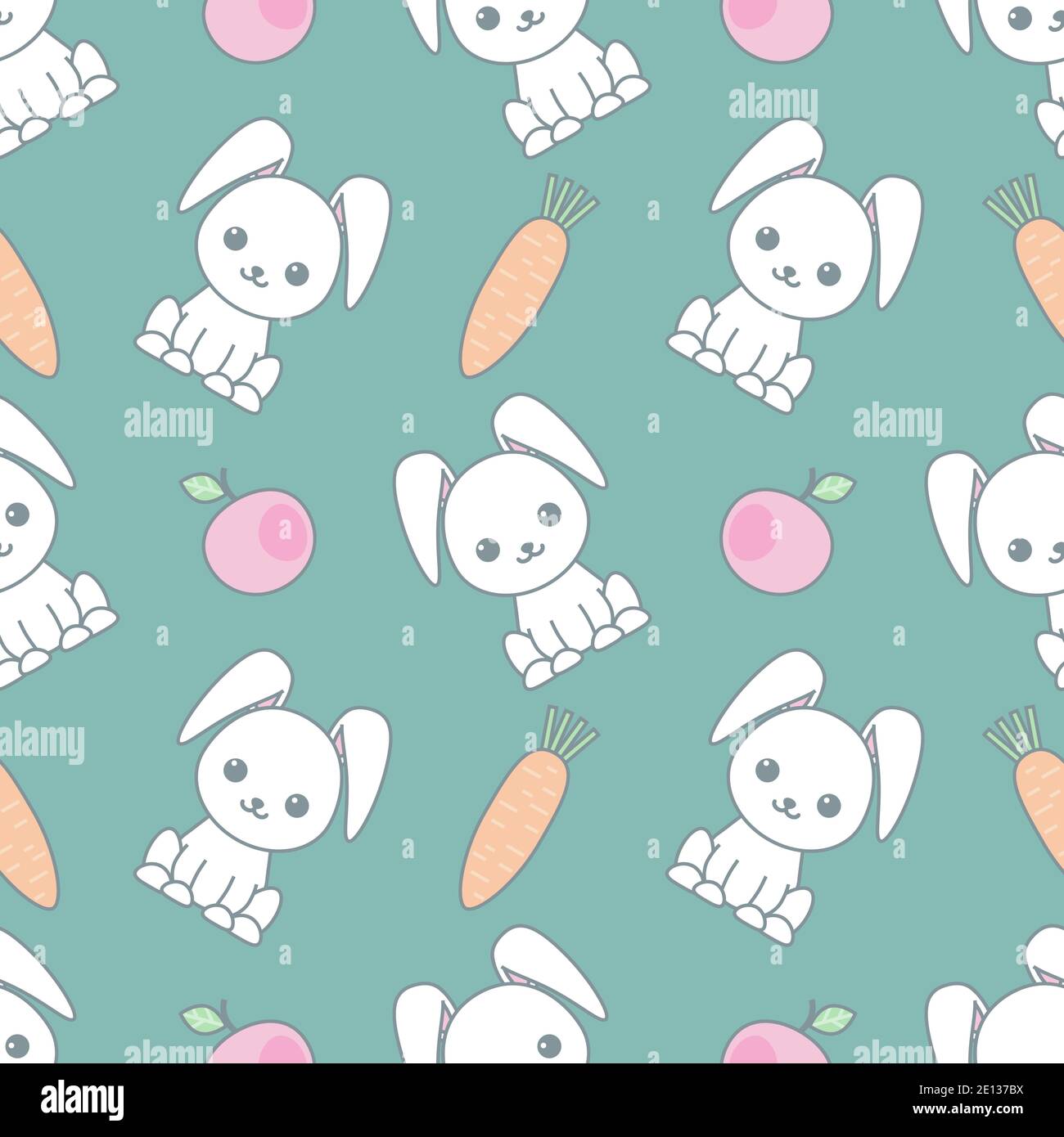 Seamless bunnies pattern hi-res stock photography and images - Alamy