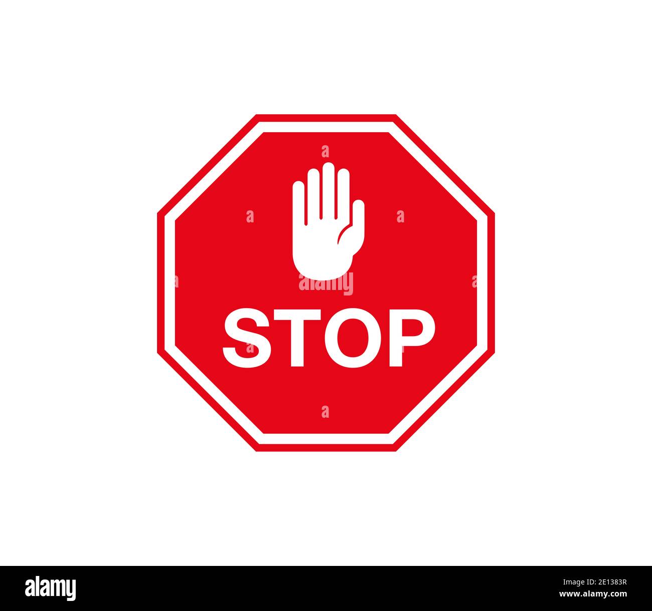 Stop Traffic Sign Symbol Vector Illustration Stock Photo - Alamy