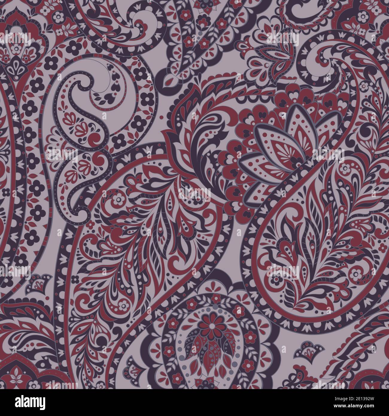 Black And Red Paisley Background