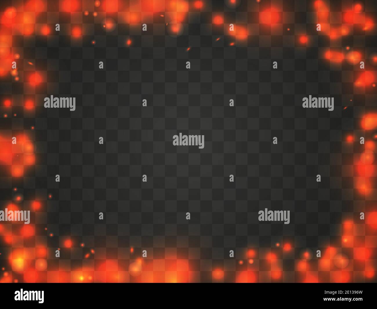 Glowing particles frame. Glowing light border. Sparkling light. Design ...