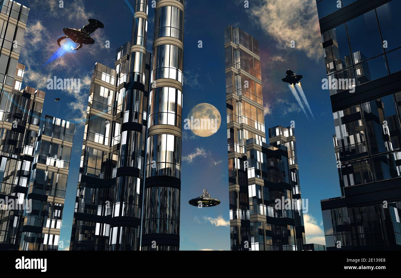 A Futuristic City Stock Photo - Alamy
