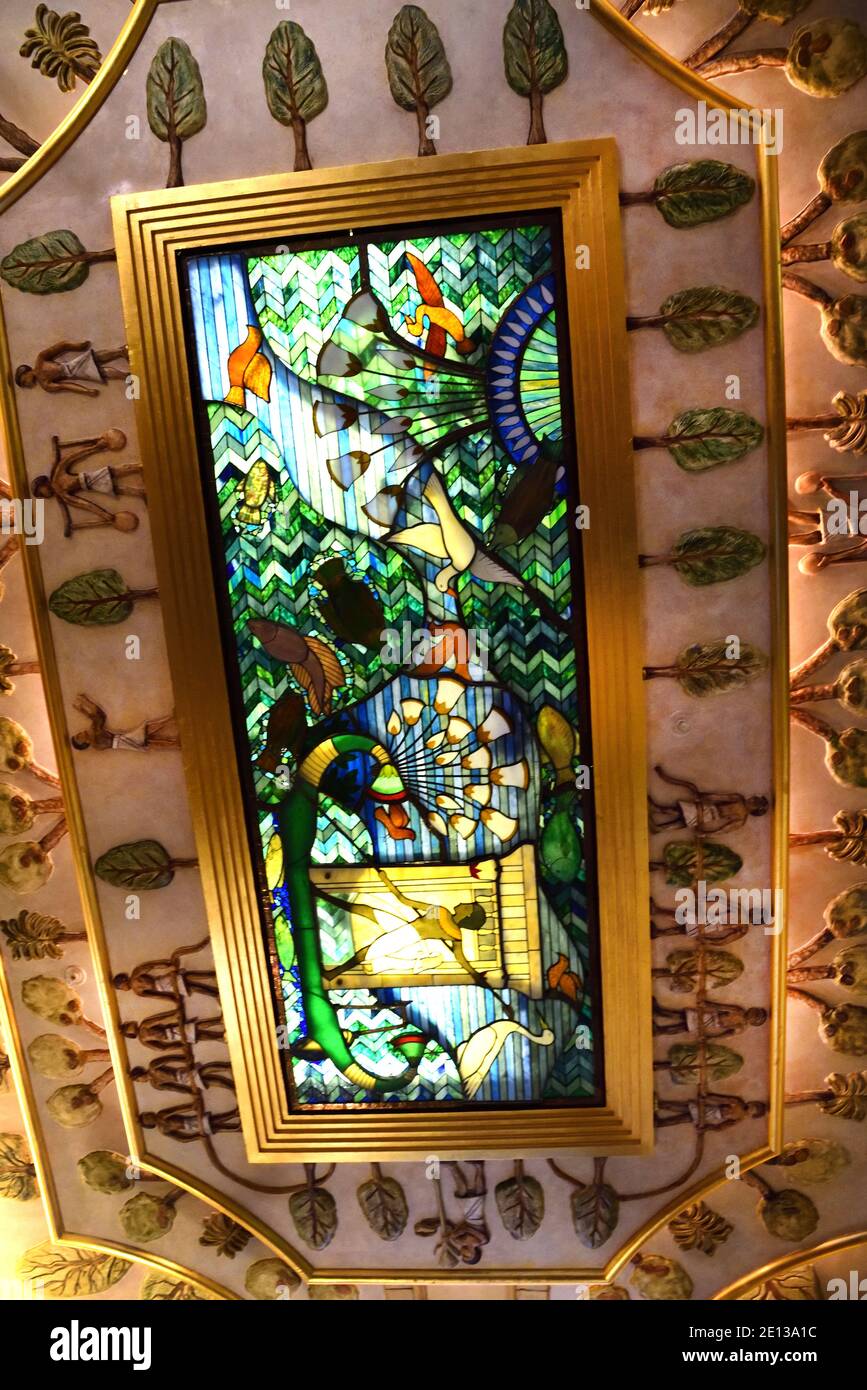 London, UK. 08th Sep, 2019. Staircases at the famous Harrods department ...
