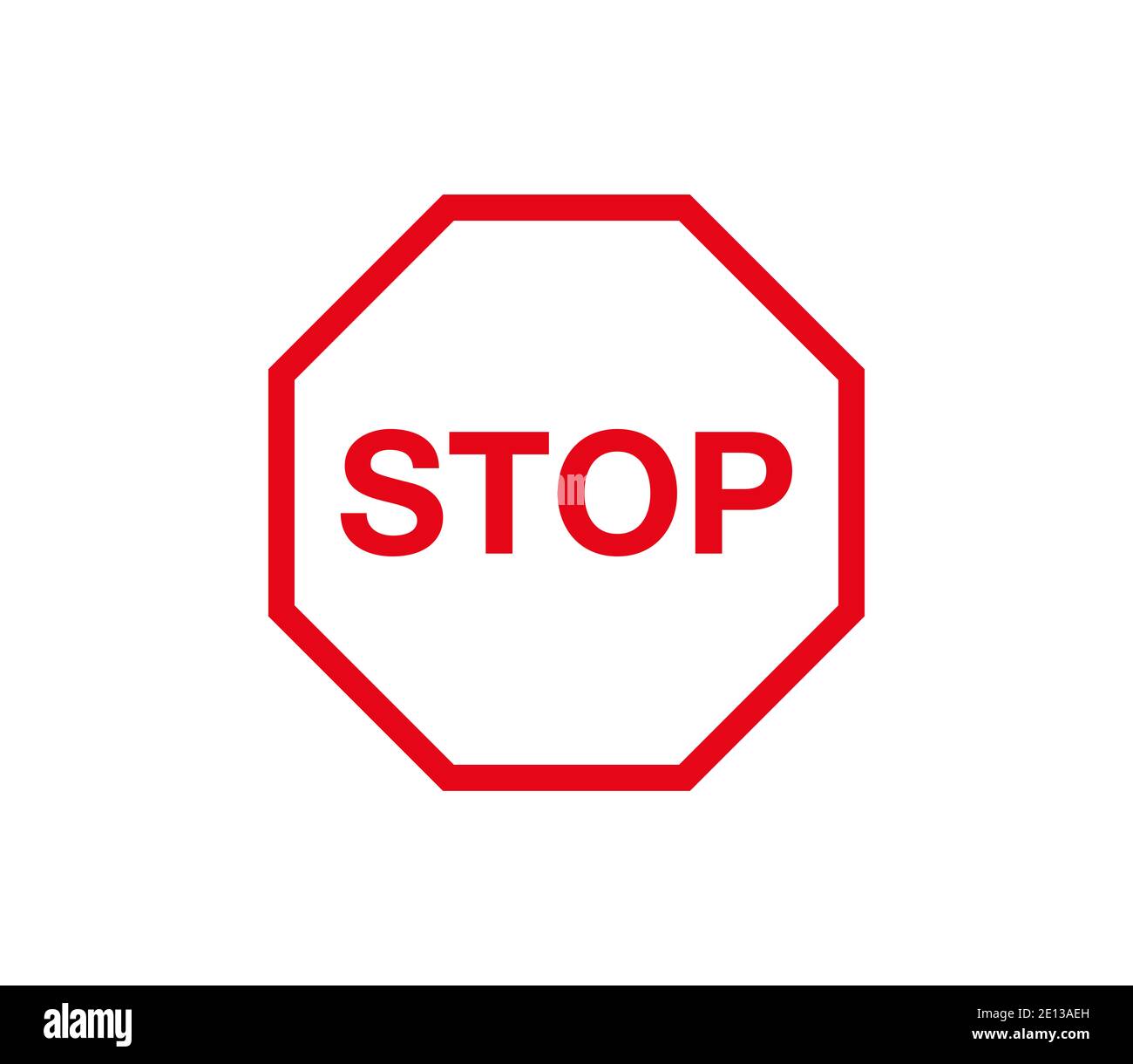 Stop Traffic Sign Symbol Vector Illustration Stock Photo - Alamy