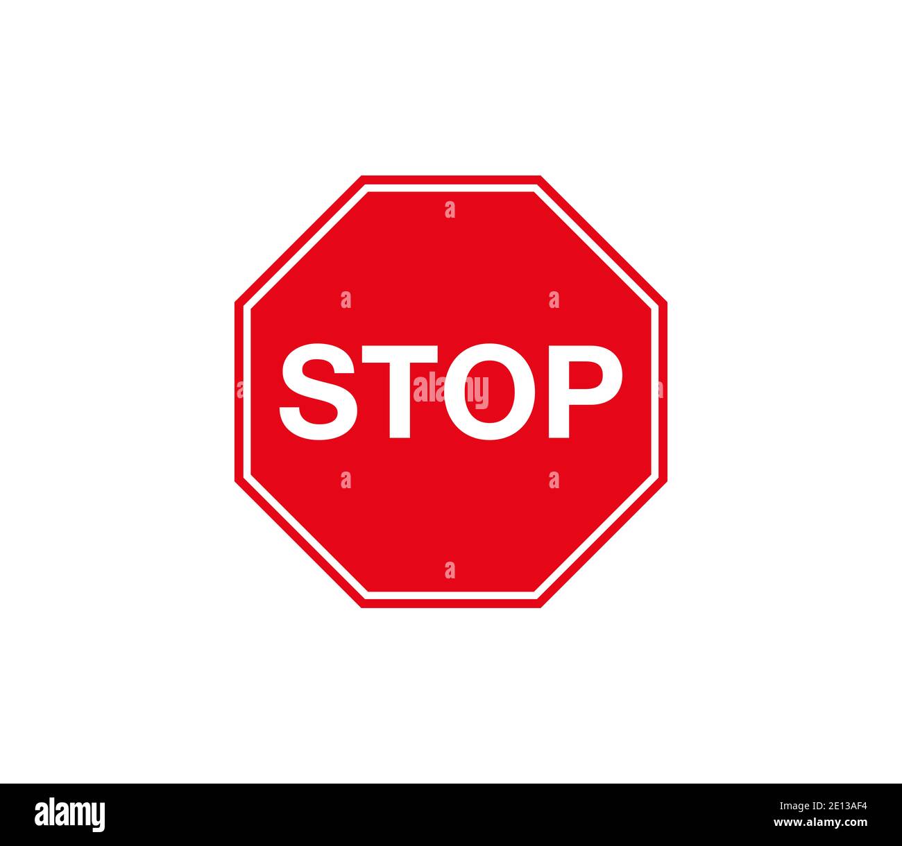 Stop Traffic Sign Symbol Vector Illustration Stock Photo - Alamy