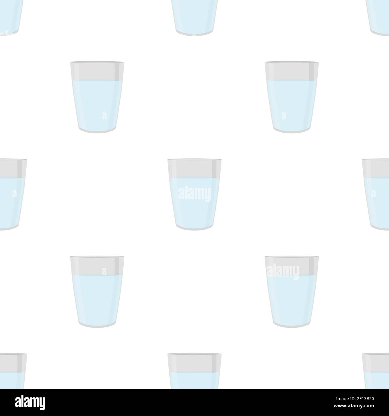 Illustration on theme colored set identical types glass cups for ...