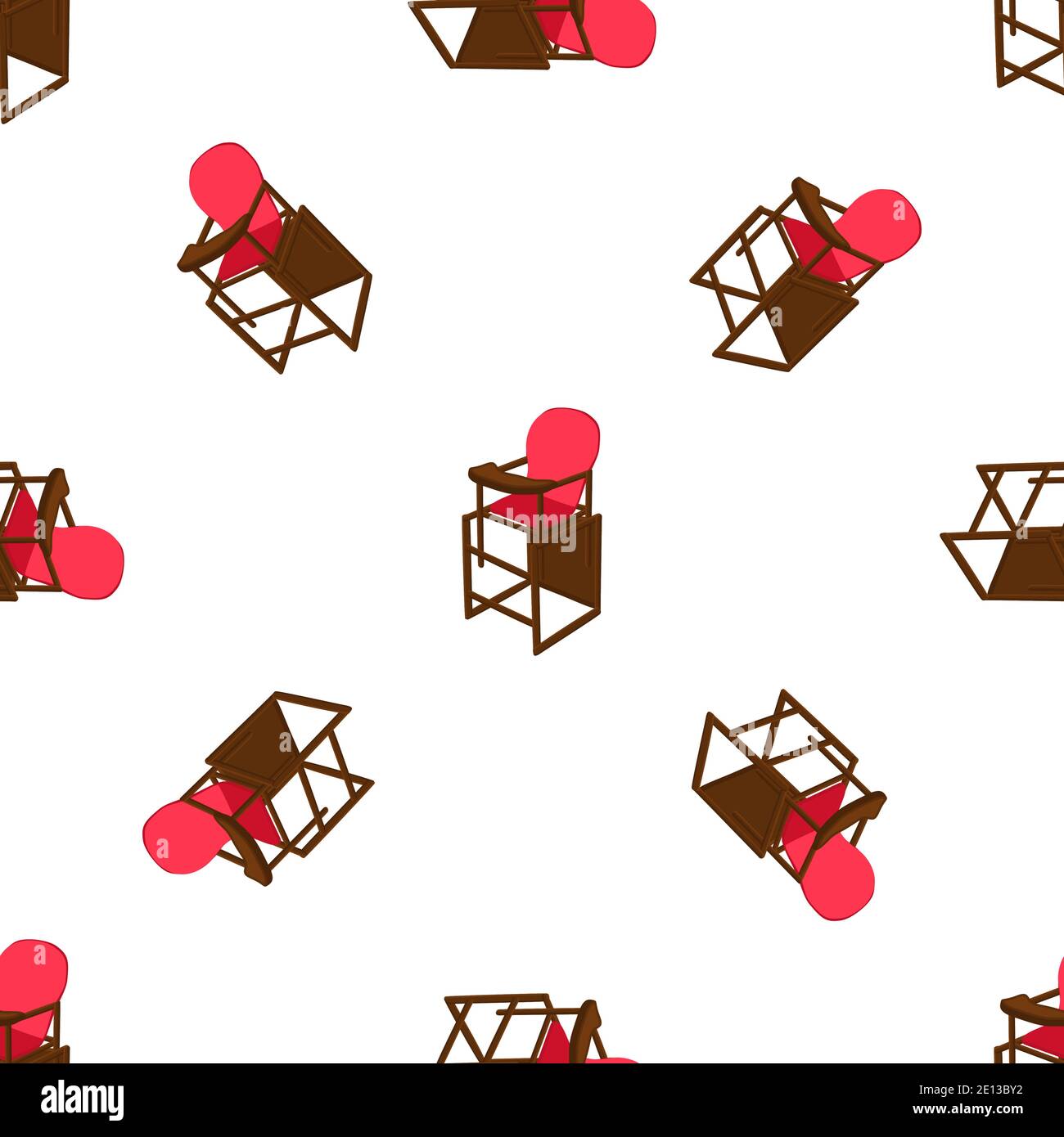Illustration on theme colorful modern child high chair for baby feeding ...
