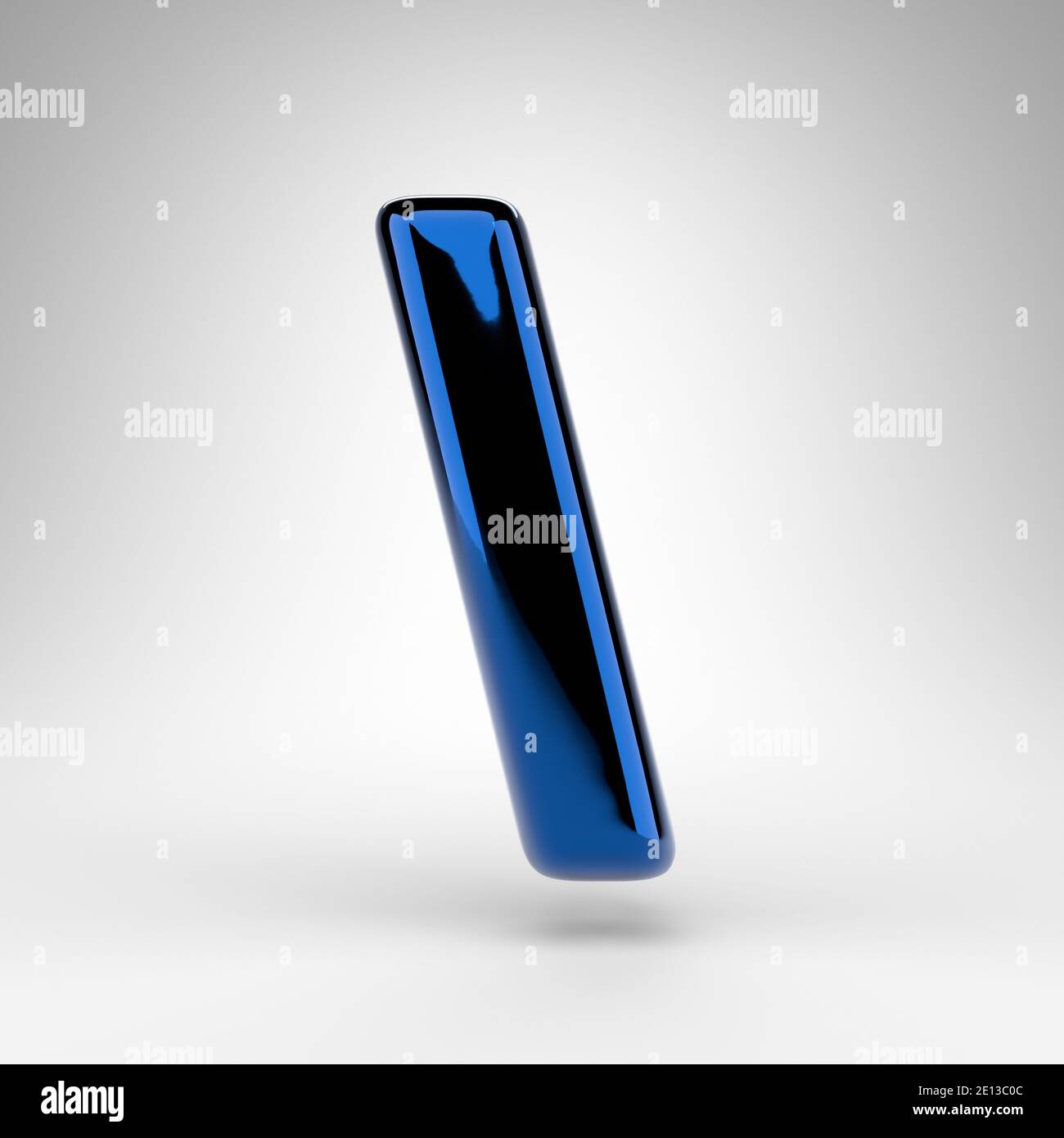 Back slash symbol on white background. Blue chrome 3D rendered sign ...