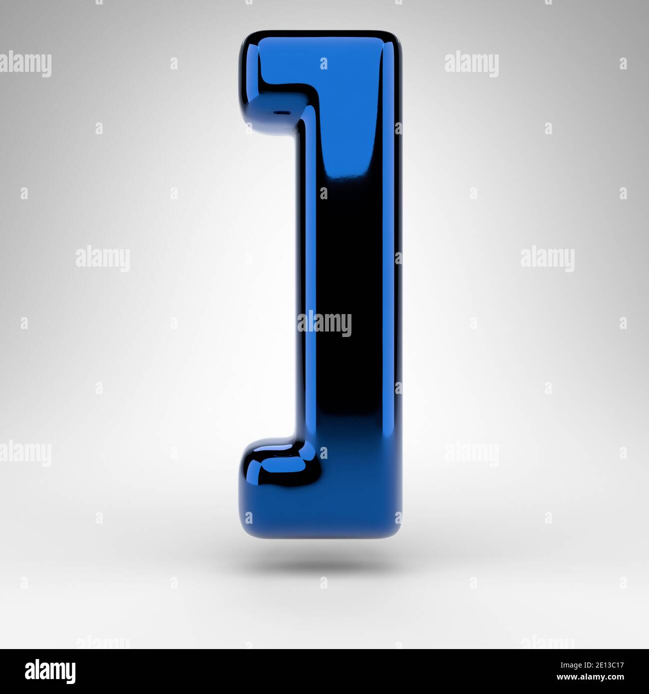 Right square bracket symbol on white background. Blue chrome 3D ...
