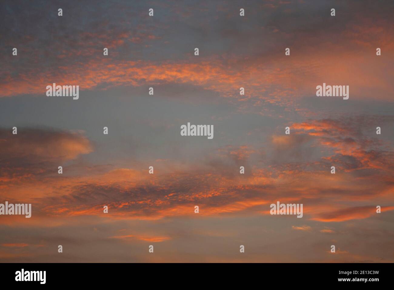 the orange clouds at the sunset, empty sky Stock Photo - Alamy