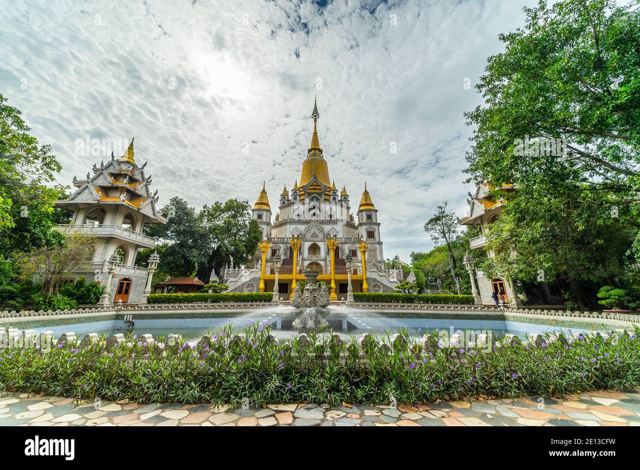 view of Buu Long Pagoda in Ho Chi Minh City. A beautiful buddhist ...