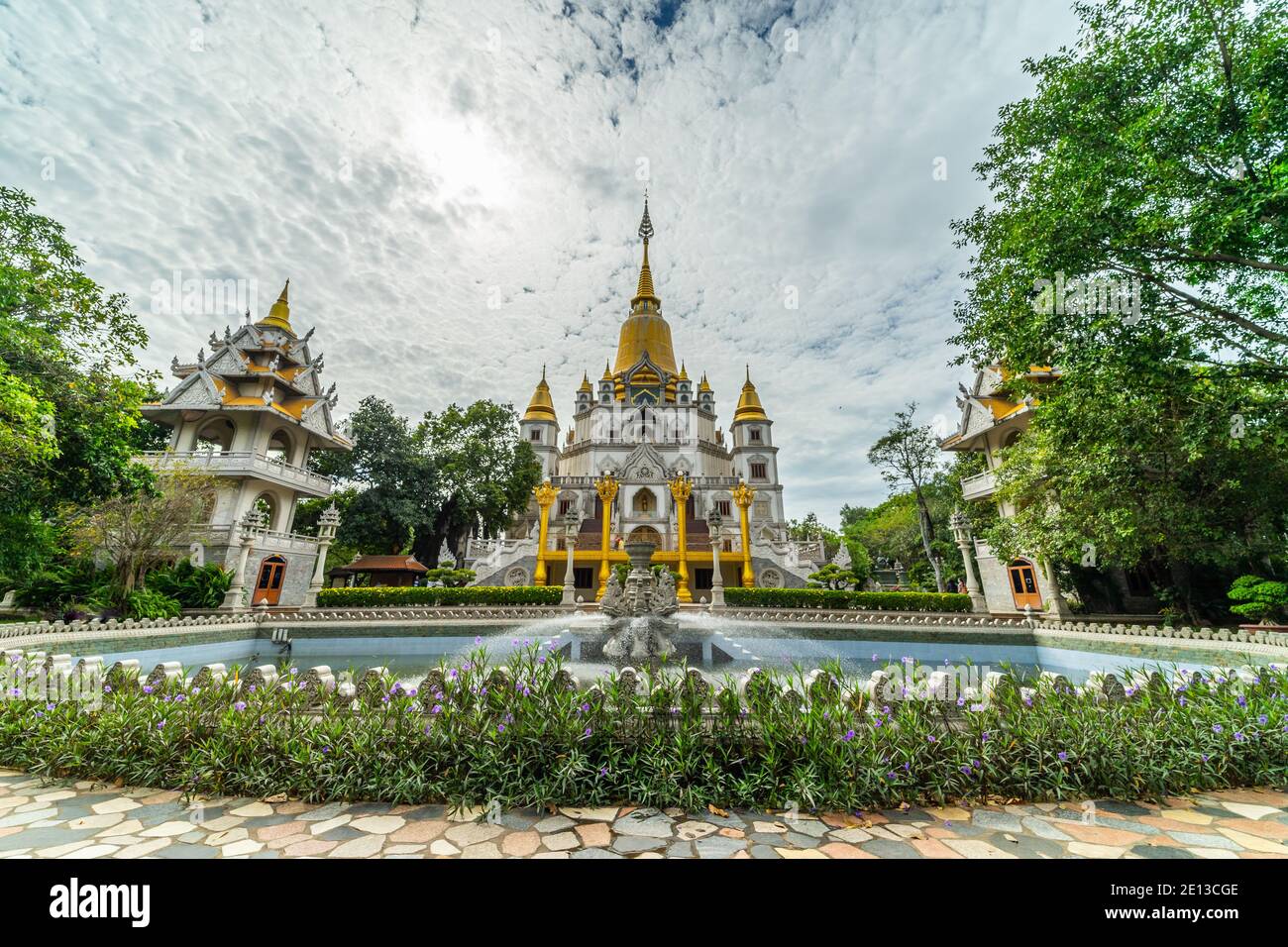 view of Buu Long Pagoda in Ho Chi Minh City. A beautiful buddhist ...