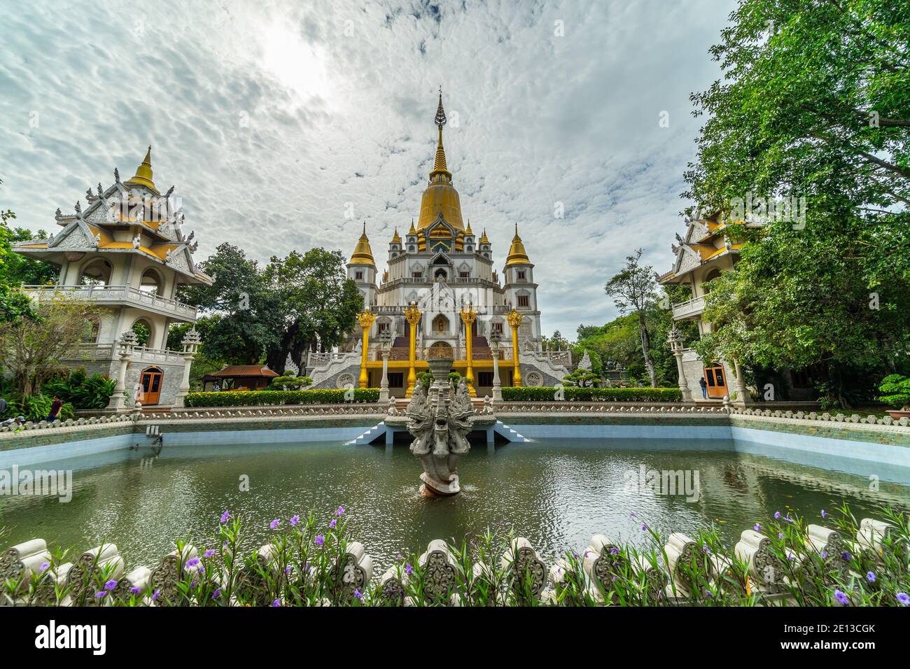 view of Buu Long Pagoda in Ho Chi Minh City. A beautiful buddhist ...