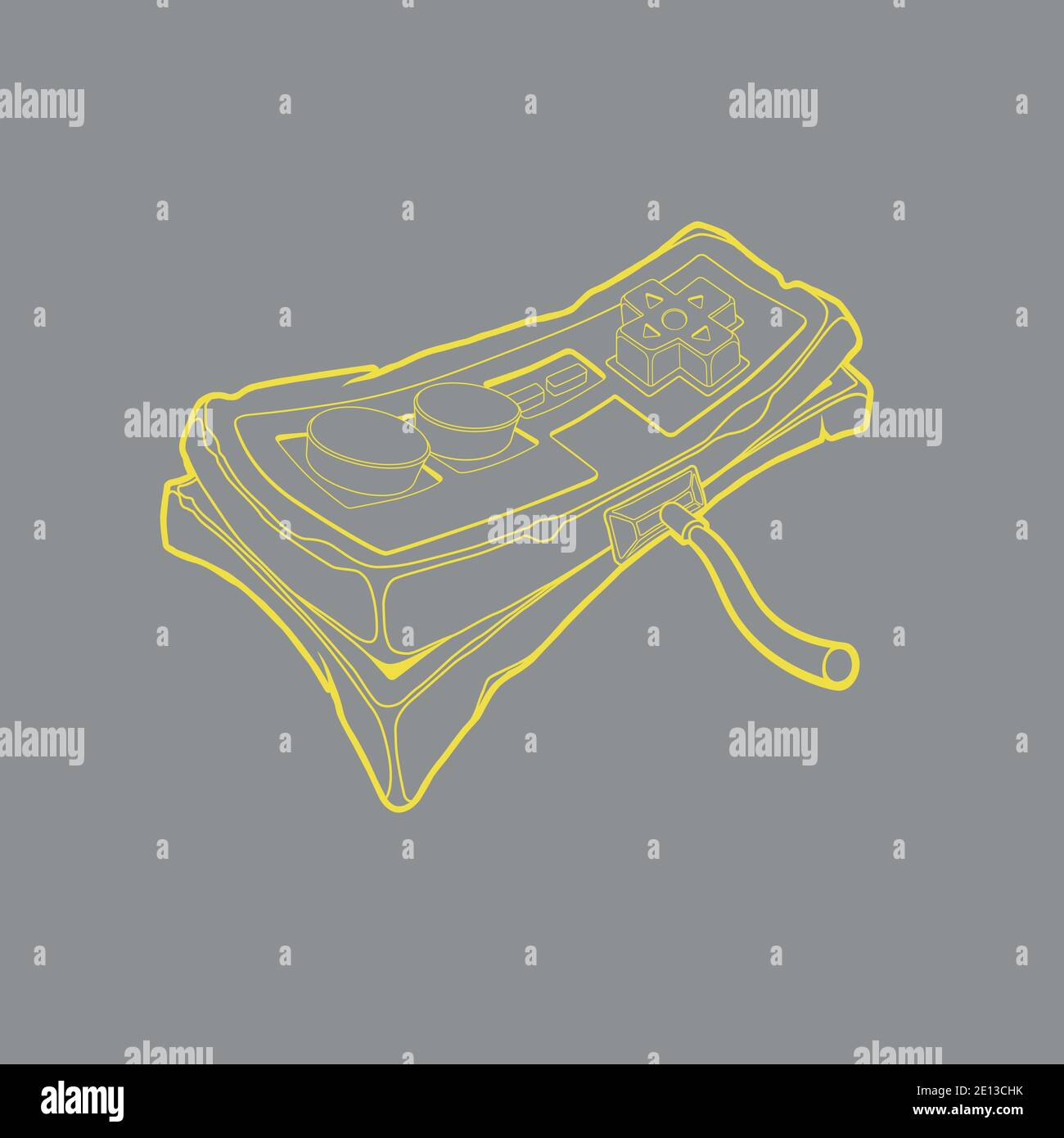 Retro gamepad logo joystick hi-res stock photography and images - Alamy