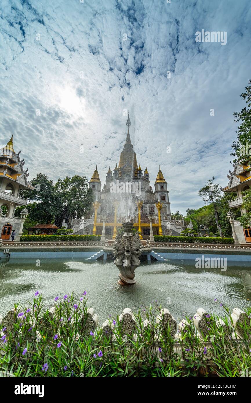 view of Buu Long Pagoda in Ho Chi Minh City. A beautiful buddhist ...