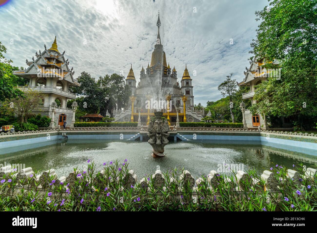 view of Buu Long Pagoda in Ho Chi Minh City. A beautiful buddhist ...