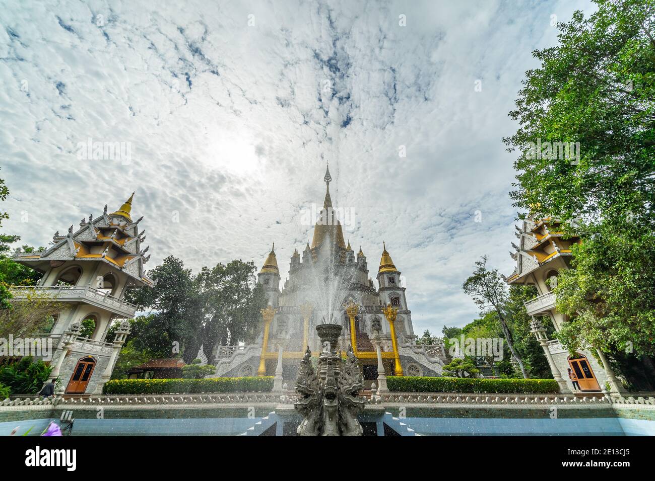 view of Buu Long Pagoda in Ho Chi Minh City. A beautiful buddhist ...