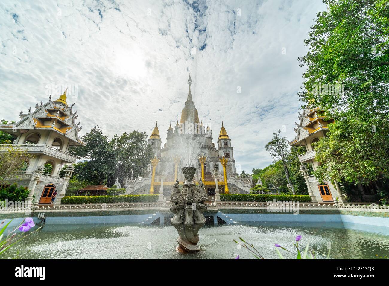 view of Buu Long Pagoda in Ho Chi Minh City. A beautiful buddhist ...