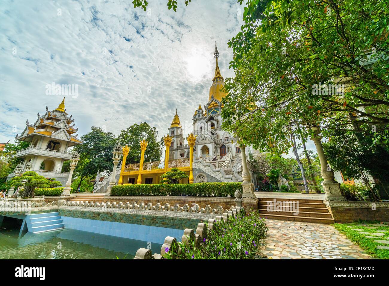 view of Buu Long Pagoda in Ho Chi Minh City. A beautiful buddhist ...