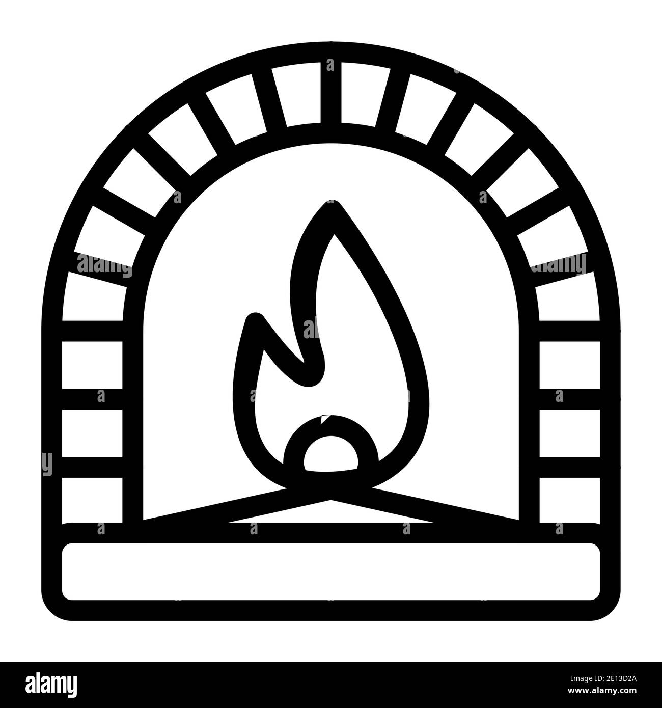 Room Heater for Winter with Flame Fire inside Icon Vector Template ...