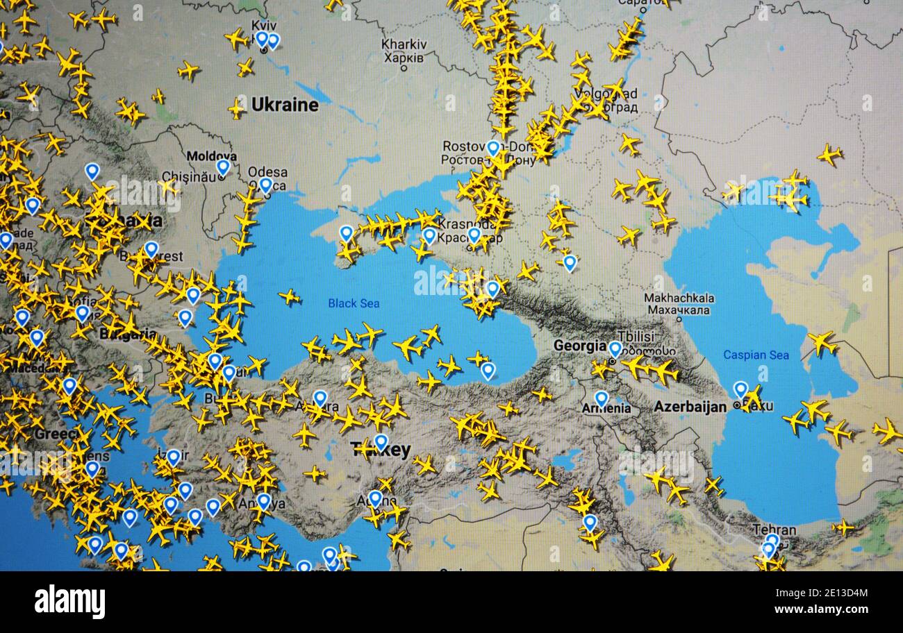 Black sea caspian sea map hi-res stock photography and images - Alamy