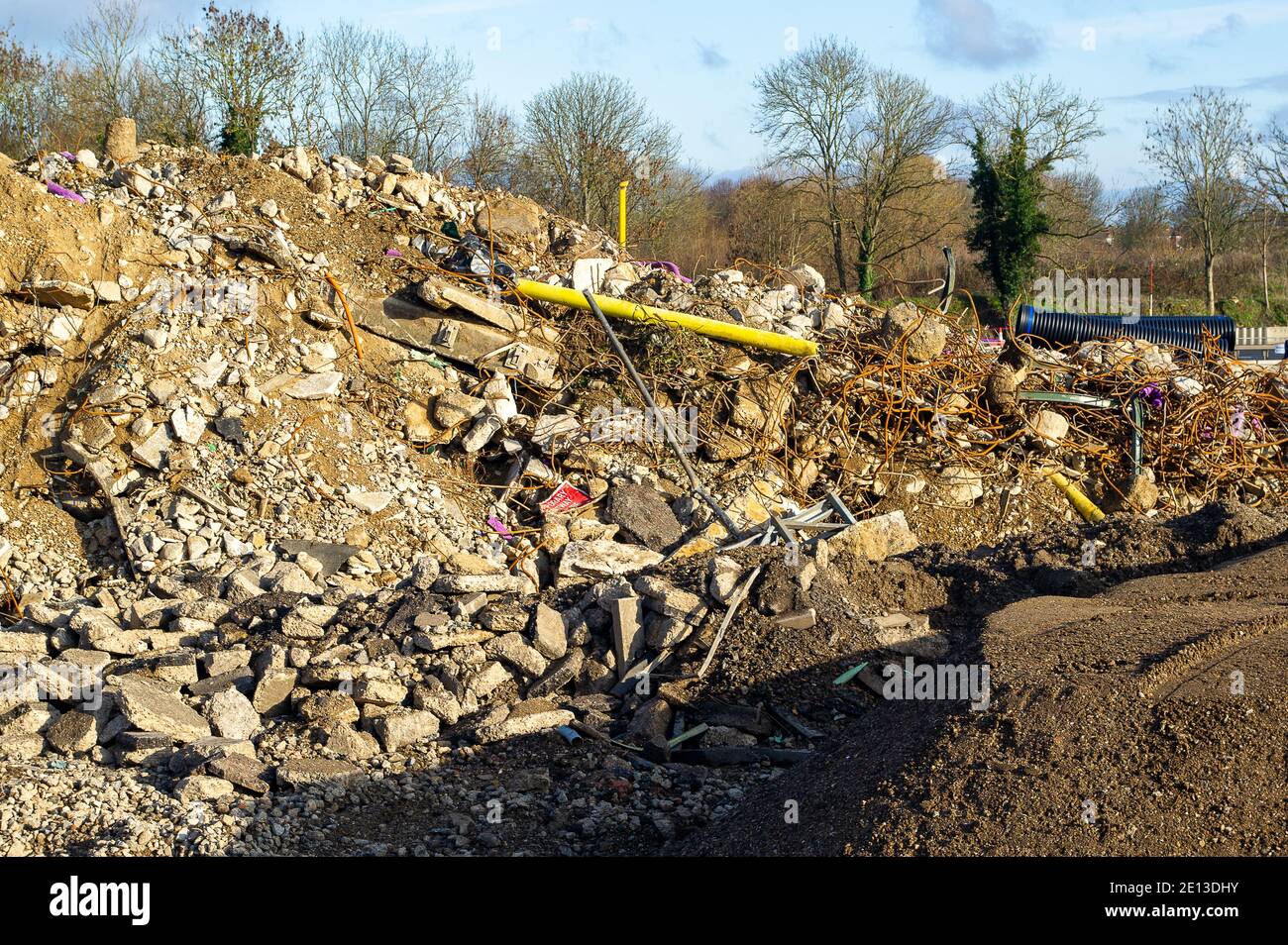 Slough, Berkshire, UK. 3rd January, 2021. The old Datchet Road bridge ...