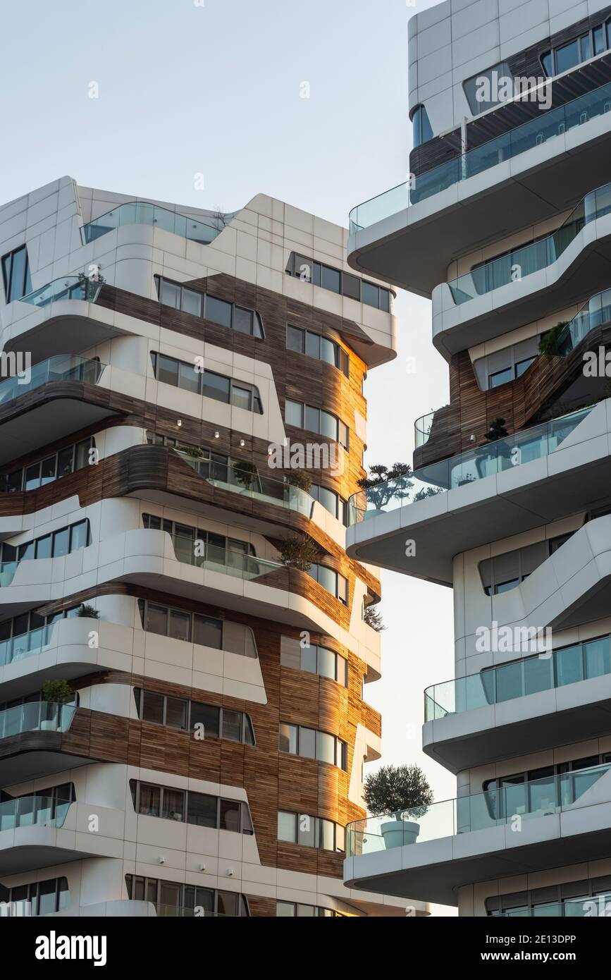 Residential complex in City Life district, Milan, Italy. Luxury ...