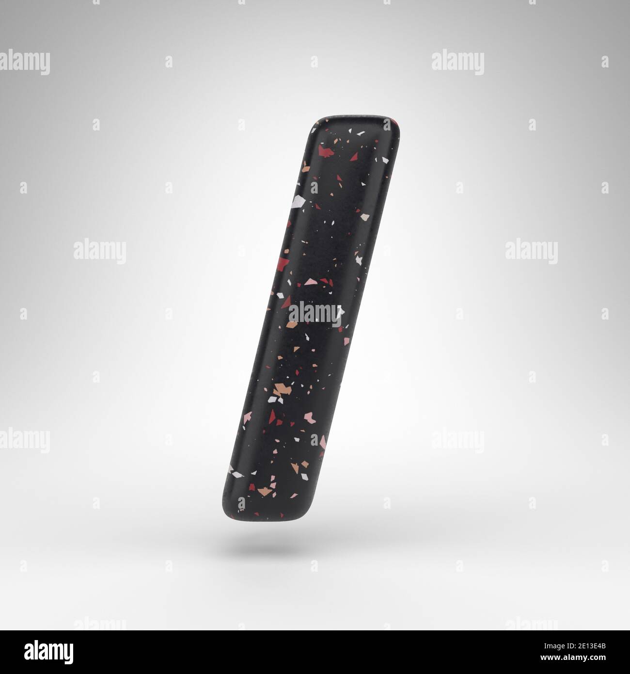 Forward slash symbol on white background. 3D rendered sign with black ...