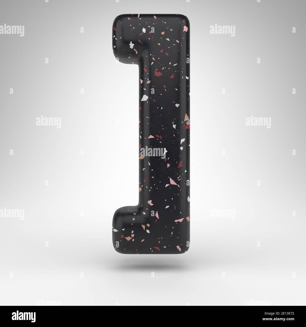 Right square bracket symbol on white background. 3D rendered sign with ...