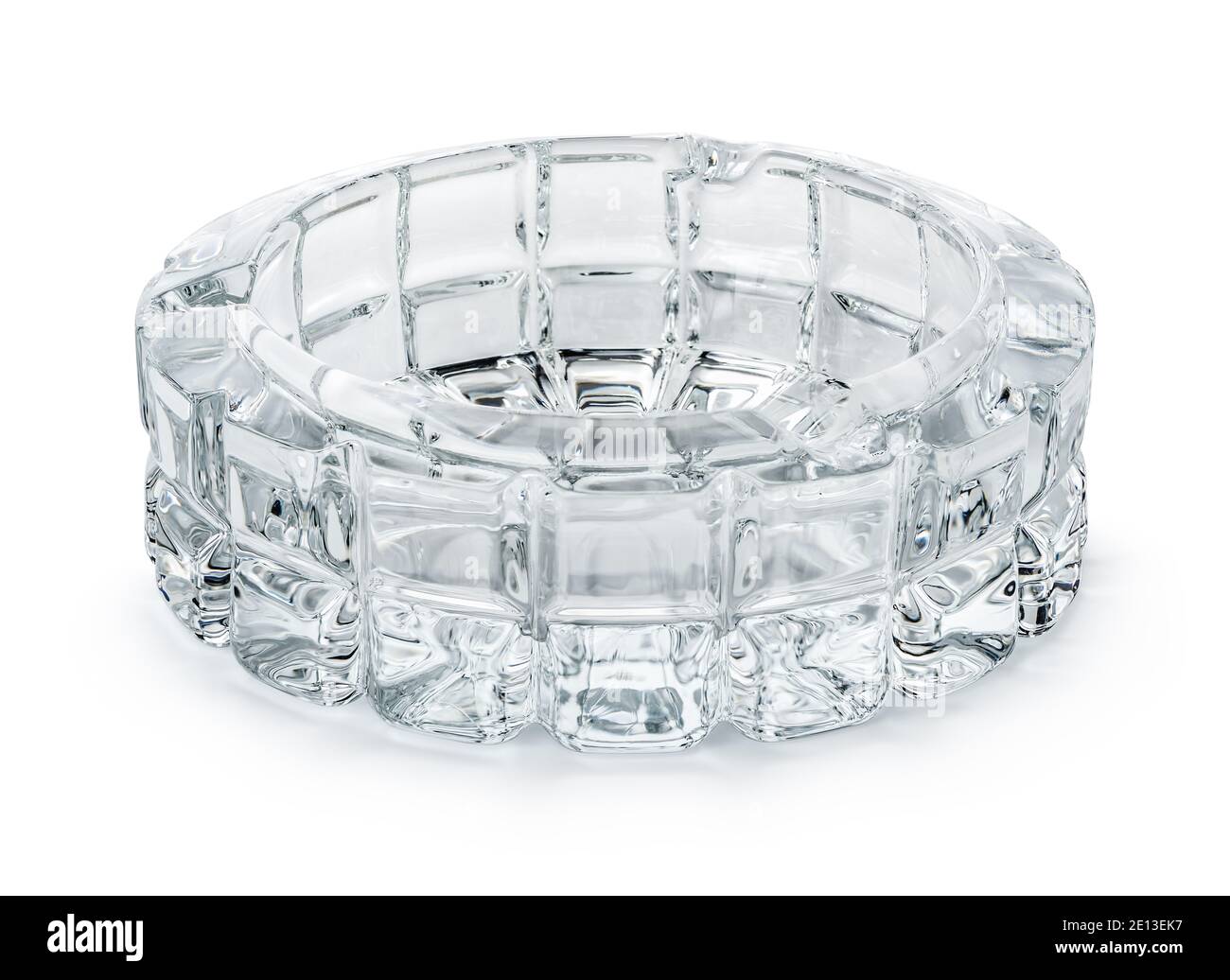Figured glass ashtray isolated on a white background Stock Photo - Alamy