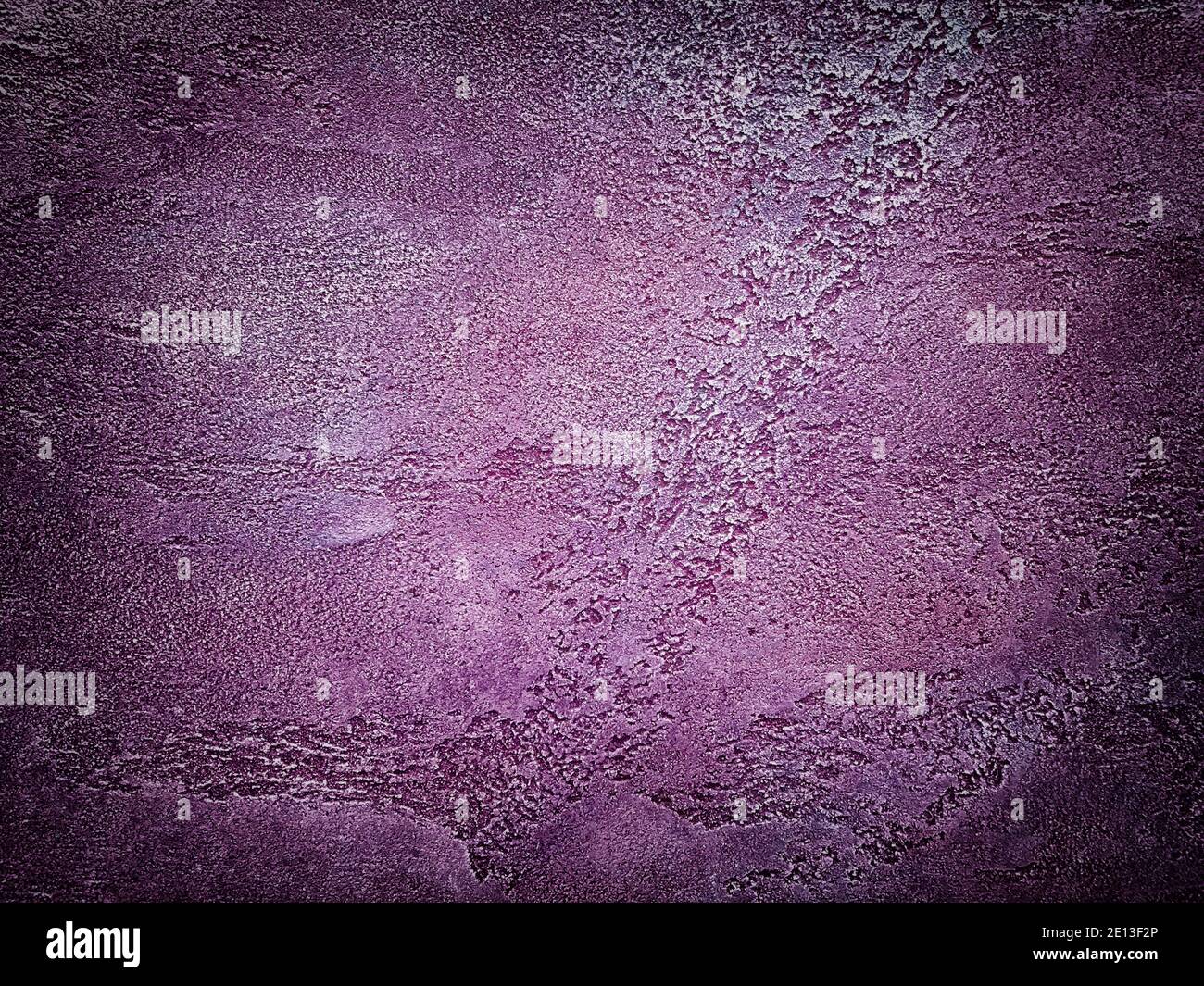 Texture of old wall with decorative plaster dark purple colors. Cracked ...