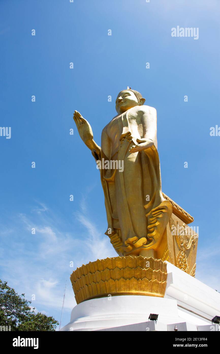 Pang Lila or Leela Attitude Buddha statue on mountains for Thai people ...