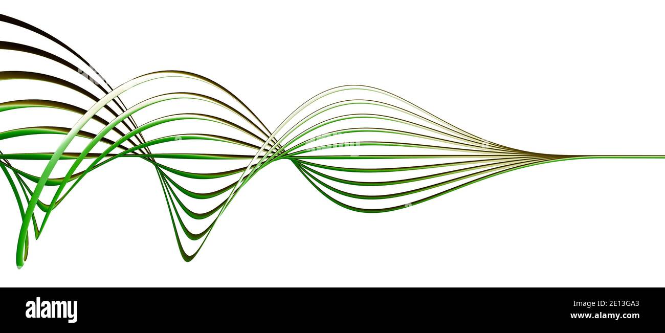 Abstract Green Wavy Lines Colorful Cut Out Stock Images & Pictures - Alamy