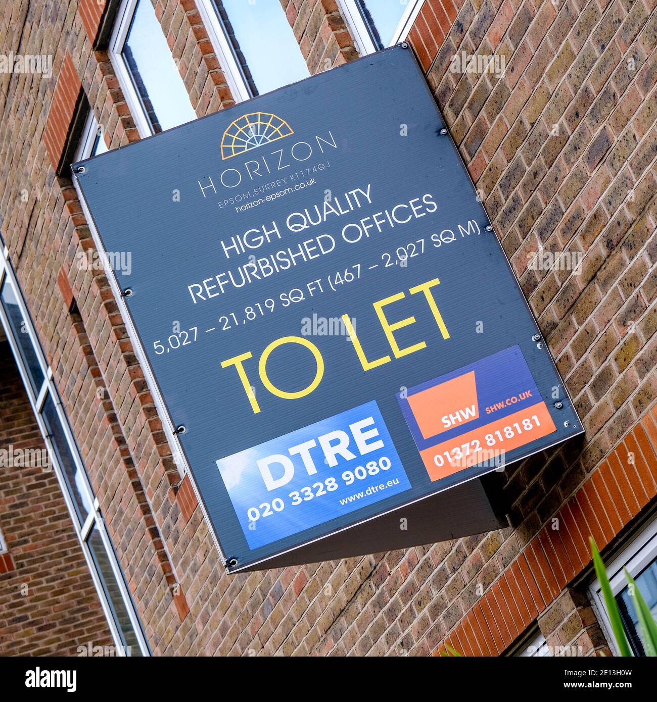 Epsom, London UK, January 03 2021, Modern Office Development With A To ...