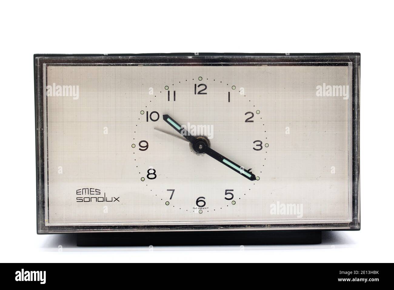 Vintage Emes Sonolux portable alarm clock, made in Germany, isolated on ...