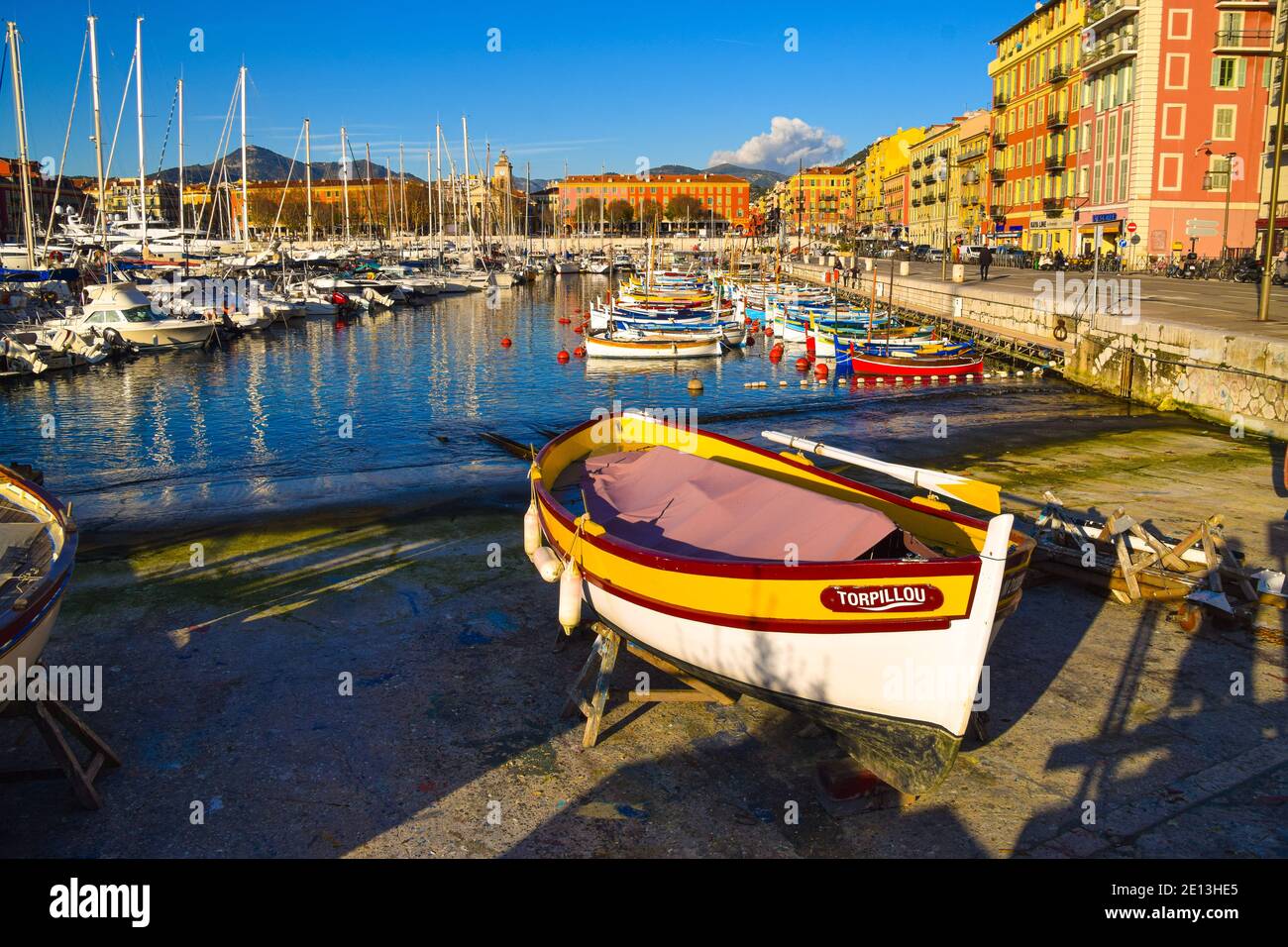 Nice, France, 2019. Port Lympia daytime view. Credit: Vuk Valcic ...